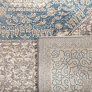 SAFAVIEH Sofia Collection 10' x 14' Light Grey/Blue SOF365A Vintage Oriental Distressed Non-Shedding Living Room Bedroom Dining Home Office Area Rug