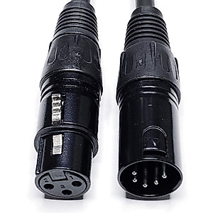 CESS-078 XLR 3-Pin to XLR 5-Pin Adapter Cables, XLR3M to XLR5F & XLR3F to XLR5M, 2 Pack