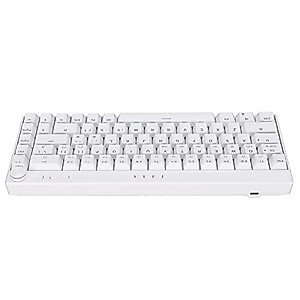 68 Keys Mechanical Keyboard, N Key Rollover ABS 1800mAh Battery White 68 Keys Mechanical Keyboard for Gaming for Office for Home(Linear Action Switch)