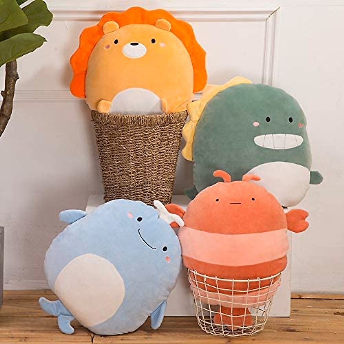 TONGSONG Soft Plush Whale Pillow Stuffed Whale Animal Plush Toy Whale Plushies Home Decor for Lover