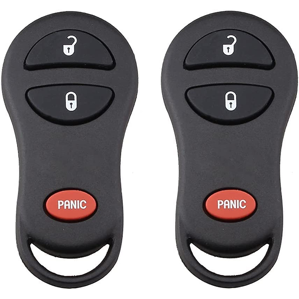 Replacement Key Fob for 2002-2005 Dodge Ram Truck 1500 2500/2001-2004 Dakota/2001-2003 Durango/2001-2003 Grand Caravan Keyless Entry Remote (GQ43VT17T), Set of 2