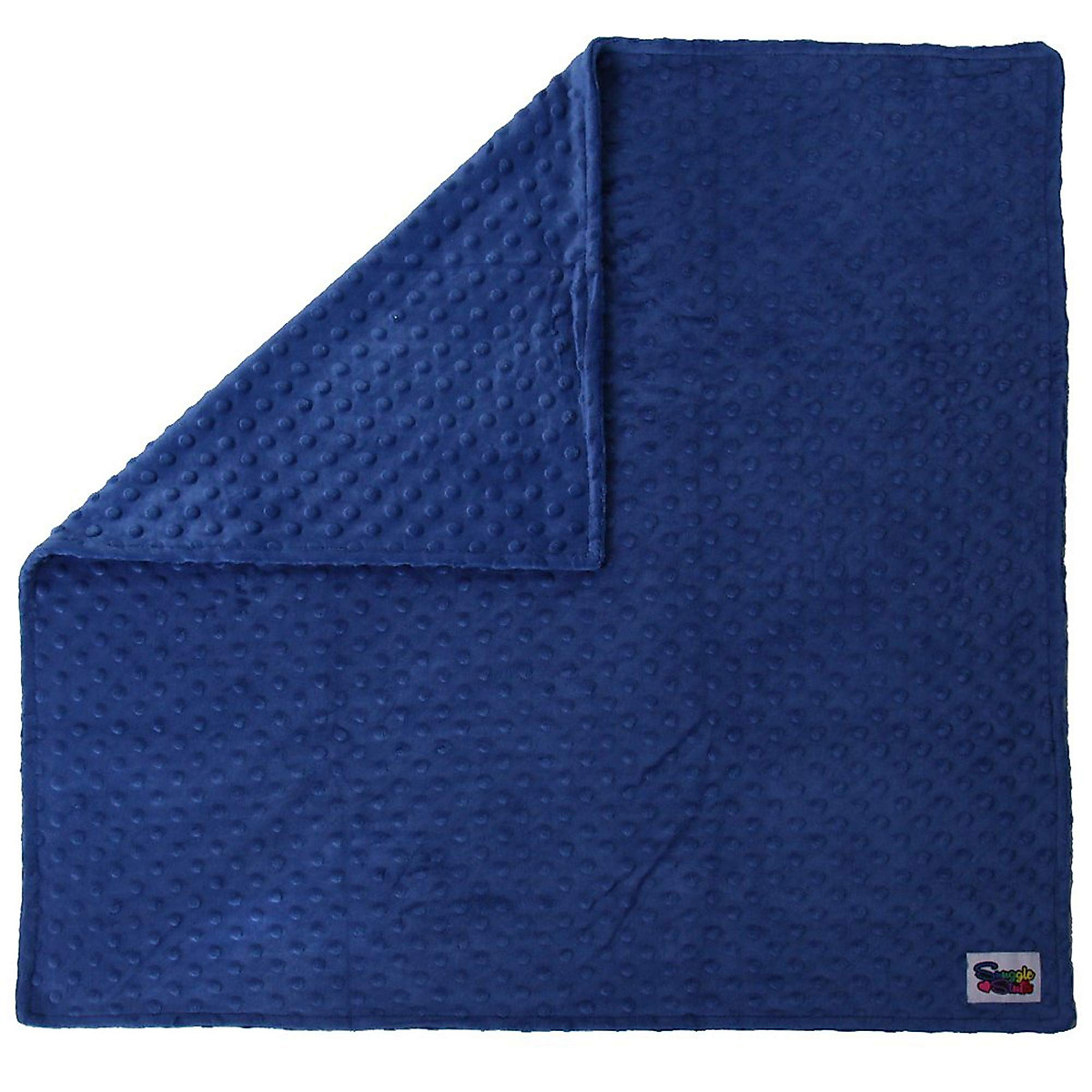 Reversible Unisex Children's Soft Baby Blanket Minky Dot (Navy/Navy)