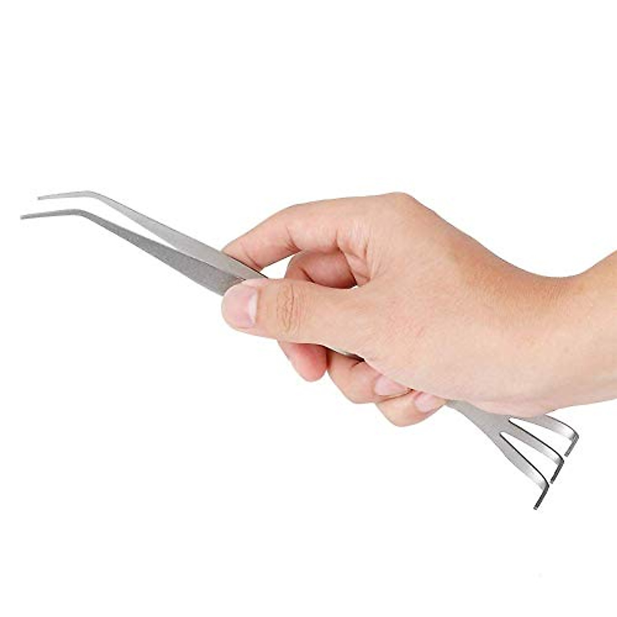 Agatige 2 in 1 Gardening Hand Rake, Stainless Steel Root Claw Rake Bonsai Gardening Hand Tool for Cultivating, Loosening Soil, Spreading Mulch