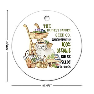 Memorial Pendant Christmas Ornaments The Dog Pet Owner Vegetables And Flowers Harvest Garden Organic Bulbs Seeds & Saplings Christmas Keepsake Pendant Decorations Ornament Gifts Hanging Ornament for C