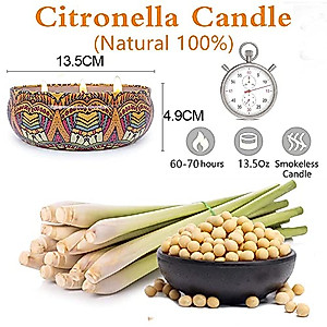 Citronella Candle Outdoor, Large 3 Wicks 13.5oz Soy Wax Bugs Away Candles for Outside Patio Porch
