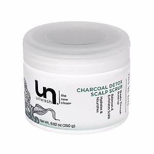 Unwash Charcoal Detox Scalp Scrub - Detoxify, Exfoliate, & Rebalance Hair & Scalp, Removes Build-Up, For Dry, Itchy Scalps Paraben Free, 8.82 oz