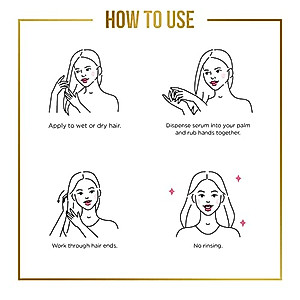 Pantene Hair Serum, Split Ends Hair Treatment, Hair Serum for Frizzy and Damaged Hair, Miracle Rescue, 3.2 oz