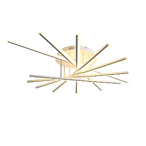 Gdrasuya10 Modern Ceiling Light, LED Flush Mount Chandelier with 7 Light Neutral White Geometric Linear Ceiling Light for Kitchen Foyer Dining Room Living Room Bedroom