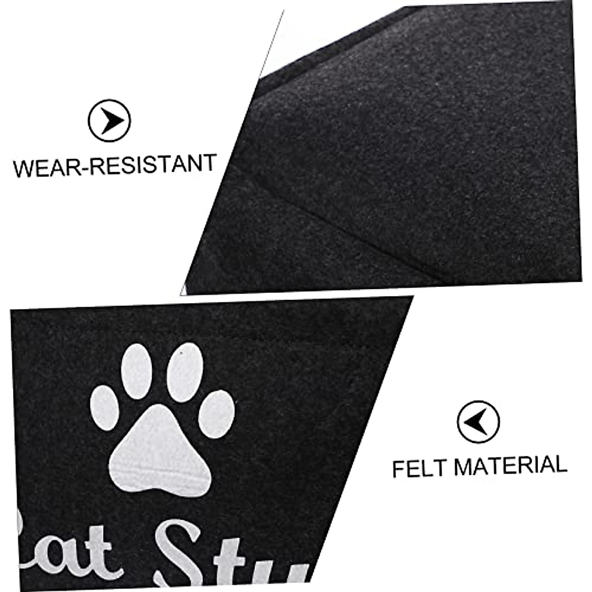 SECFOU Pet Cloth Storage Box Dog Storage Bin cat bin cubby Cubes Pet Toys Basket storage bins for clothes Pet Clothes Dog Toys Storage Bin cat toy cat basket square office wooden handle