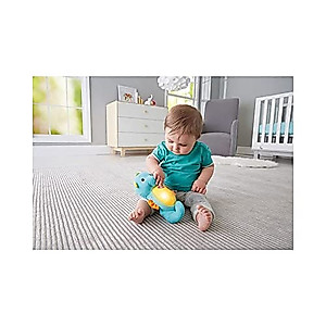 Fisher-Price Musical Baby Toy, Soothe & Glow Seahorse, Plush Sound Machine with Lights & Volume Control for Newborns, Blue