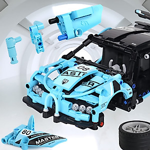 BIRANCO. Toy Car Model Building Kit - Race Car Building Set STEM Toy for Boys & Girls 8-14 Years Old, Build and Display a Popular Supercar with Pull Back. Gift Ideas for Kids Ages 6-12 (490 pcs)