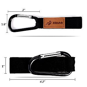 XIBAO 4PCS Stroller Hooks, Stroller Organizer Hook Clip, Convenient Stroller Accessories Mommy Bag Hooks, for Hanging Diaper Bags Purse (Black)