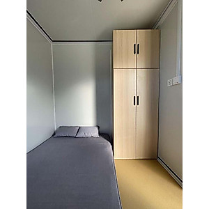 Generic Portable Prefabrecated Tiny House, Expandable Plastic Mobile House, 20X7 ft Prefab House, Foldable Moveable House, 1Bedroom with SofaBed, Cupboard, Kitchen, Ideal for Office, Shed, White