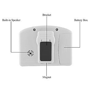 FASJ Digital Clock, Kitchen Clock Battery Operated LCD Display Multipurpose for Kitchen for Microwave Oven for Refrigerator(Timer XL 331 White)