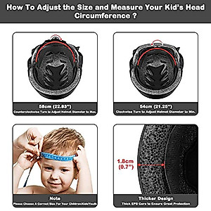 WayEee Kids Bike Helmet Knee Elbow Pads Wrist Guards Set for 5~10yrs Boys Girls Child, Adjustable Protective Gear Set for Sports Skateboarding Cycling Scooter Roller Skating Rollerblade