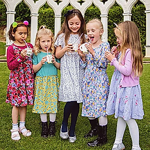 Talking Tables Truly Alice Alice in Wonderland Mad Hatter Party Cup Set with Handle and Saucers in 3 Designs for a Tea Party or Birthday