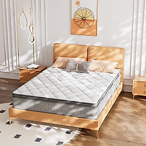 Mubulily King Mattress,14 Inch Hybrid Memory Foam Mattress in a Box,Pressure Relief,Back Pain Relief& Cooling King Bed, King Size Mattress,Cooler Cover,Medium Softer,100 Nights Trial