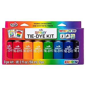 Tulip Rainbow Tie-Dye Kit, Fabric Spray Dye, 8 Vibrant Colors