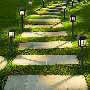 Solar Lights for Outside,10 Pack Waterproof Solar Garden Lights, Auto On/Off Solar Pathway Lights for Your Garden, Landscape, Path, Yard, Patio, Driveway,Walkway Decor