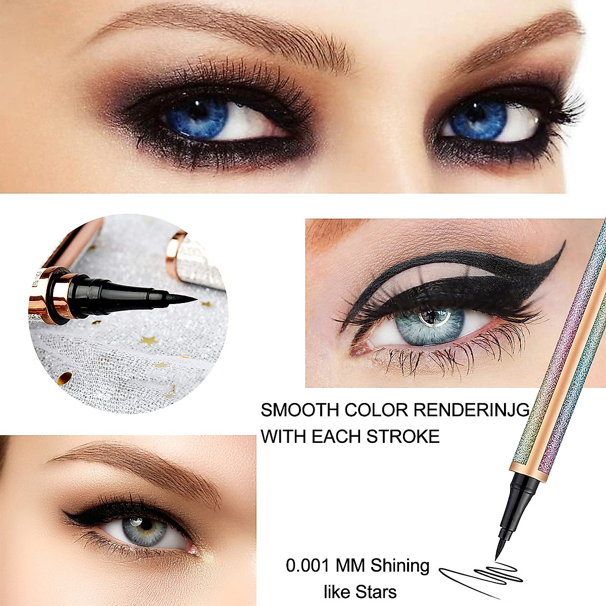 4d Silk Fiber Lash Mascara, Ksndurn Mascara - Waterproof Mascara - Sky High Mascara Black Volume and Length Lengthening No Clumping
