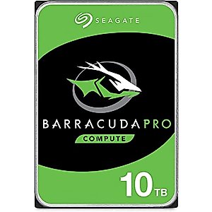 SEAGATE Barracuda Pro SATA HDD 10TB 7200RPM 6Gb/s 256MB Cache 3.5-Inch Internal Hard Drive for PC Desktop Computers System All in One Home Servers DAS (ST10000DM0004) (Renewed)