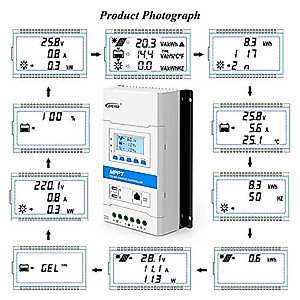 EPEVER Latest MPPT 40A Solar Charge Controller, 12V/24V TRIRON 4210N Intelligent Modular-Designed Regulator with Software Moblie APP - Updated Version of Tracer A/an Series