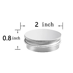 MYYZMY 30 Pack 1 oz Aluminum Tin Jar with Screw Lid 30 ml Round Refillable Containers