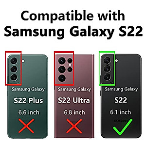 SKTGSLAMY for Samsung Galaxy S22 Case,Galaxy S22 Case,with Screen Protector,[Military Grade] 16ft. Drop Tested Cover with Magnetic Kickstand Car Mount Protective Case for Samsung S22 5G (Blue)