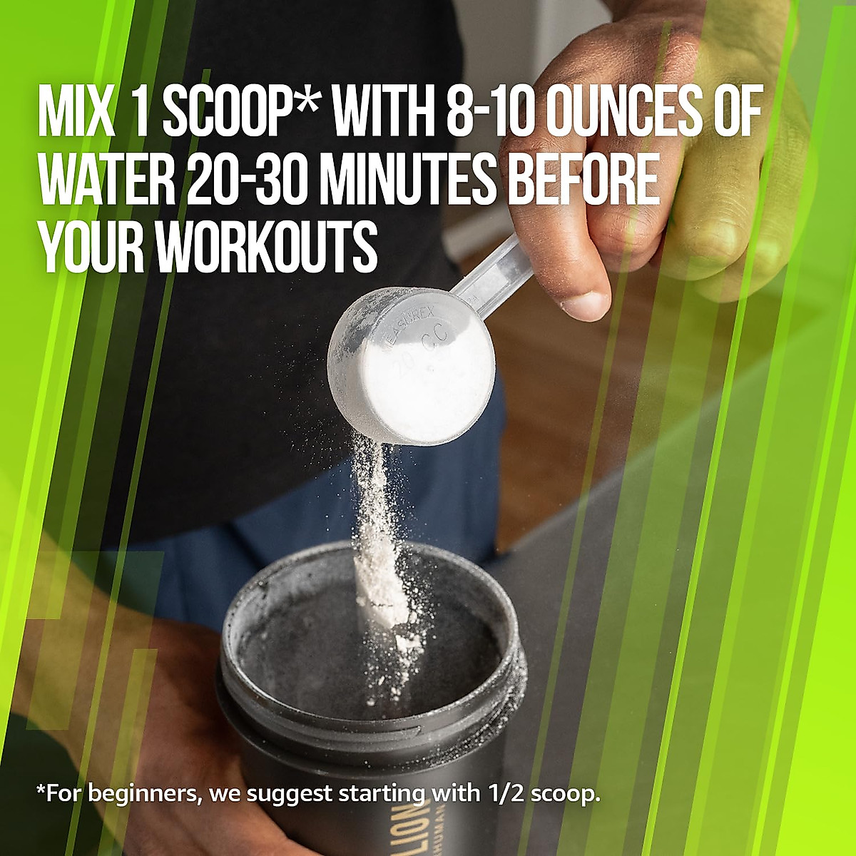 ALPHA LION Superhuman Burn 2-in-1 Metabolism Booster Pre Workout, Weight Loss Supplement, Appetite Suppressant, Fat Loss Support, Energy & Focus Powder (21 Servings, Hulk Juice)