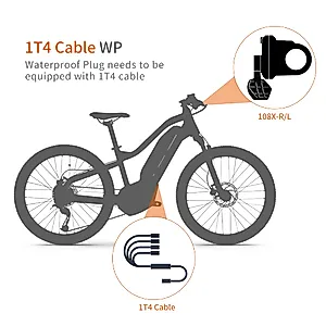 HUDAMZKY Ebike Thumb Throttle WUXING 108X Finger Throttle Left/Right Hand Electric Bike Scooter 3pin Controller Speed Governing Eletrric Accessories (108X L Waterproof Plug)