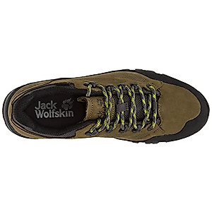 Jack Wolfskin Men's Rebellion Texapore Low M Hiking Shoe, Khaki/Phantom, 8