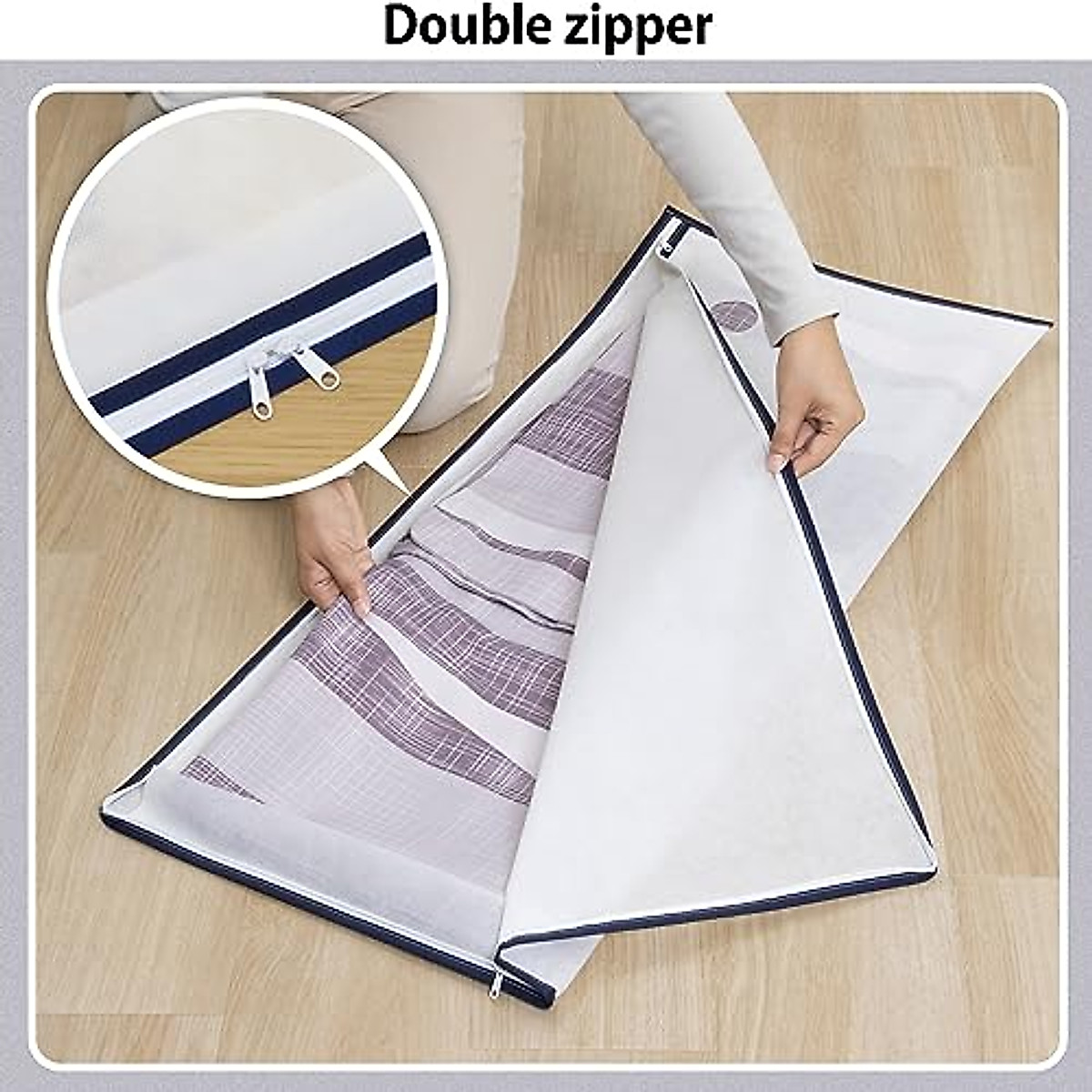 Astro 001-10 Kimono Storage Bag, White, 2-Way Opening, Set of 5, Transparent Window, Non-woven Fabric, Zipper Type