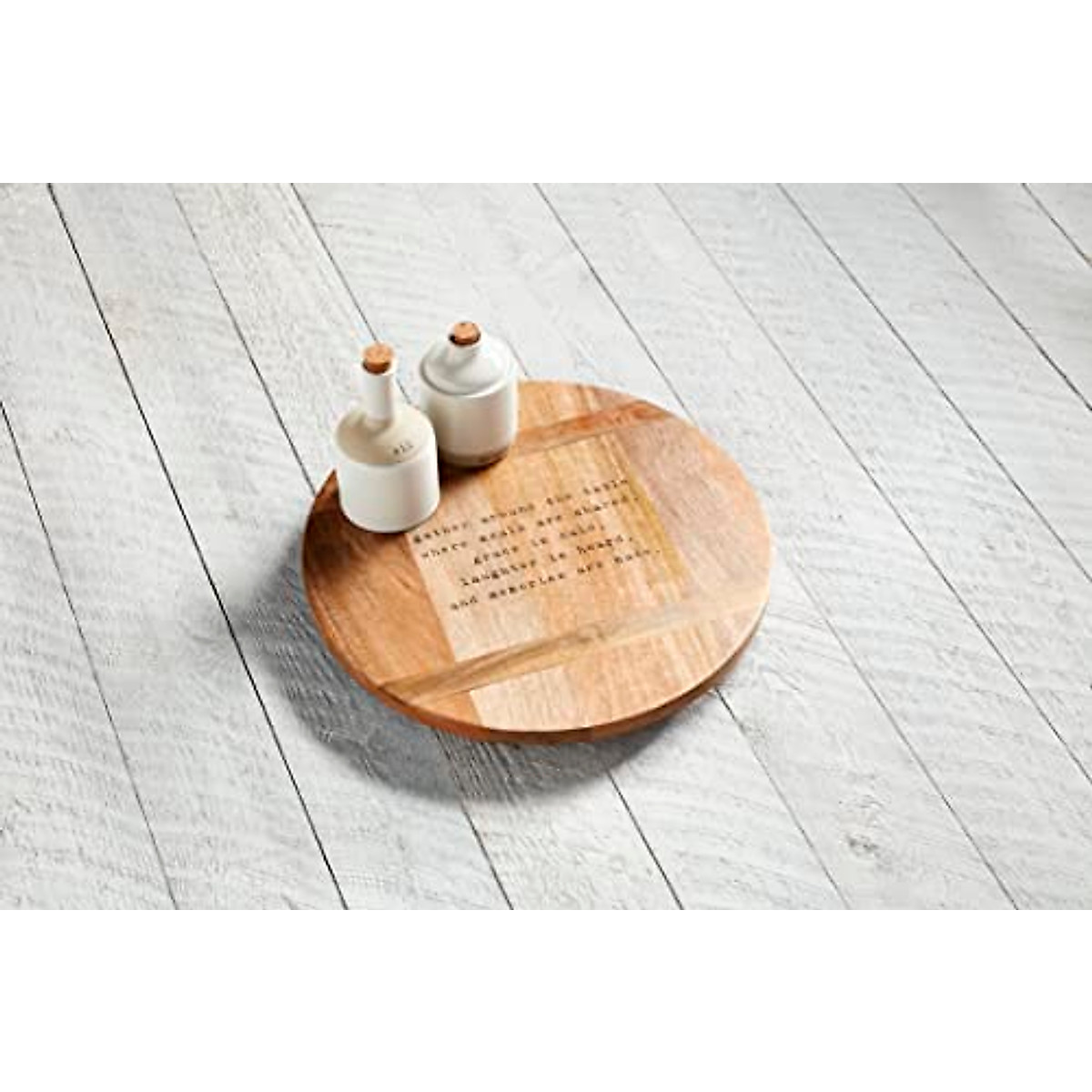 Mud Pie Grace Lazy Susan, 16 1/2" dia, Brown