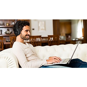 Toshiba Over The Ear Bluetooth Headphones | Wireless Headphones | Bluetooth Headset With Microphone | Long Battery Life w/ 10 Hours of Talk Time & Music Playback | 30FT Operating Range | RZE-BT160H(K)