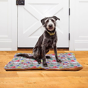 Coikll Scandinavian Christmas Gnomes Pet Bed Pad Soft Dog Bed Mat with Anti-Slip Bottom, Machine Washable Crate Pad Mattress for Dog Sleeping- 24 * 18inches