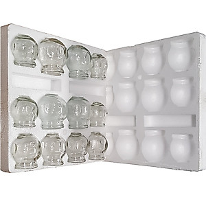 12 pc Fire Glass Cupping Set Jars Professional Quality (4 cups #3) (4 cups #4) (4 cups #5)12 pc Fire Glass Cupping Set Jars Professional Quality (4 cups #3) (4 cups #4) (4 cups #5)