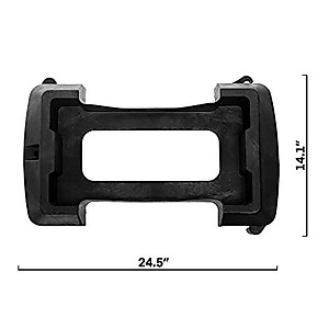 Alpine Rectangular Trash Can Dolly - Heavy Duty Garbage Can Roller with 4 Caster Wheels for Transporting Waste Containers in Offices, Schools, Restaurants, and More - Holds Up to 200lbs Load