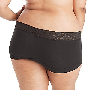 Maidenform Underwear, Stretch Cotton Boyshort Panties for Women, Assorted, 3-Pack, Latte Lift/Black/Navy