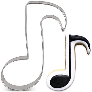 LILIAO Music Note Cookie Cutter Music Biscuit Fondant Cutter - 3.2 x 4.2 inches - Stainless Steel