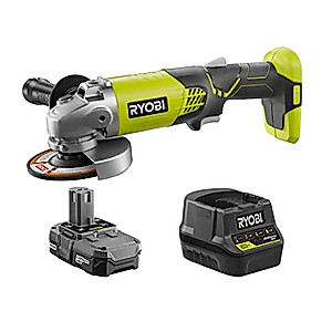 RYOBI 18-Volt 4-1/2" Angle Grinder Tool P421 + (1) Battery + Charger (Bulk Packaged)