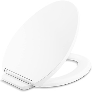 Kohler K-27331-0 Glissade ReadyLatch Quiet Close Elongated Toilet Seat, White