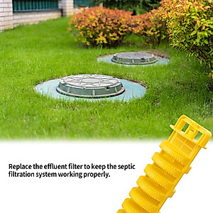 Septic Tank Filter for 4 Inch Pipe, Residential Sewer Effluent Filter Cartridge, Replacement Under-Sink Water Filters Leach Field Pipe Part