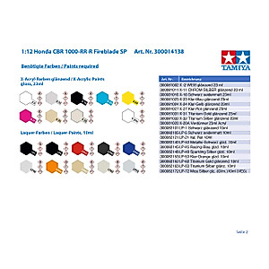 Tamiya 14138 300014138 1:12, Honda CBR 1000-RR-R Fireblade SP, Faithful Replica, Model Making, Plastic Kit, Hobby, Glueing, Model Kit, Assembling, Unpainted