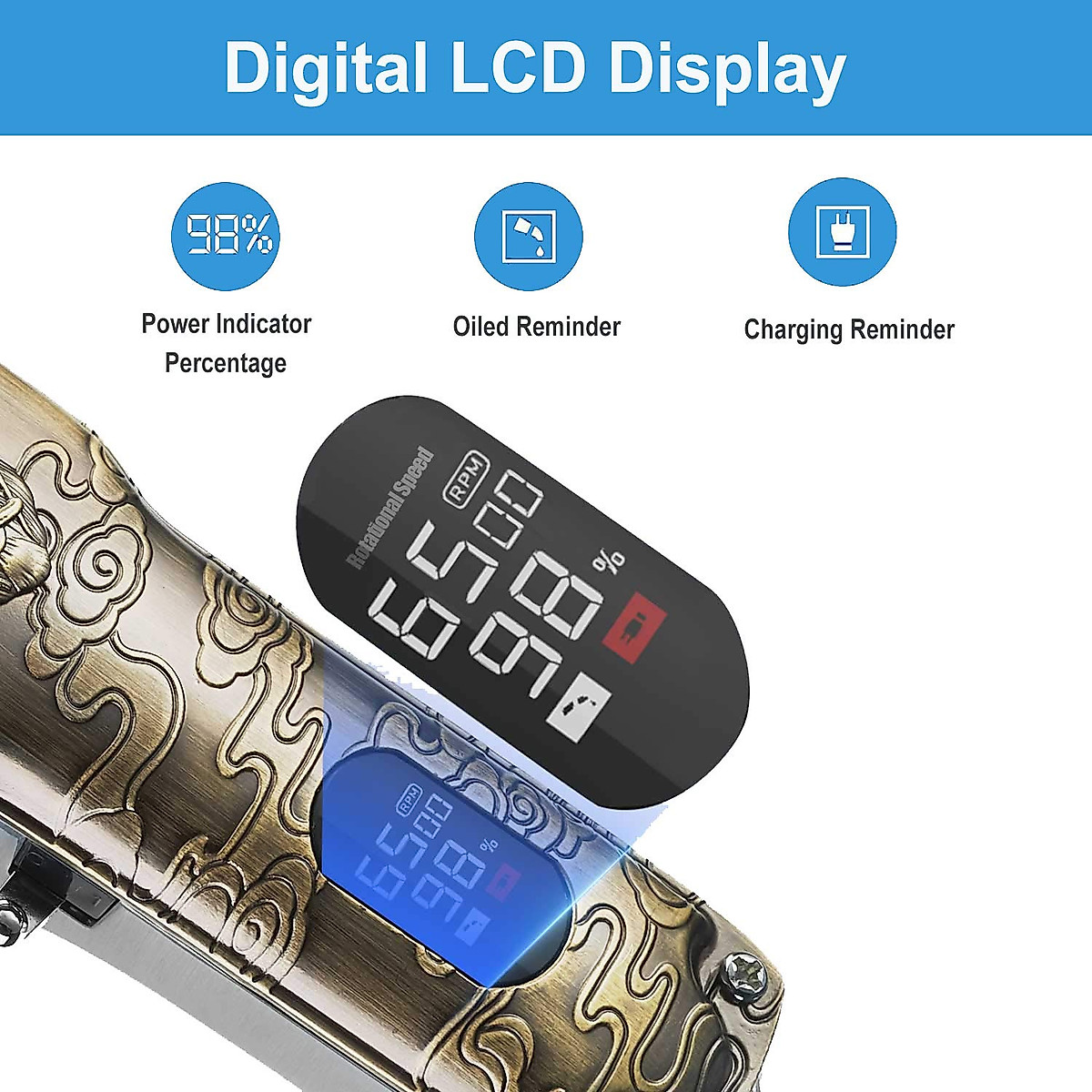 Suttik Hair Clippers for Men Professional, Cordless Barber Clippers for Hair Cutting, Beard Trimmer Hair Cutting Kit with LED Display