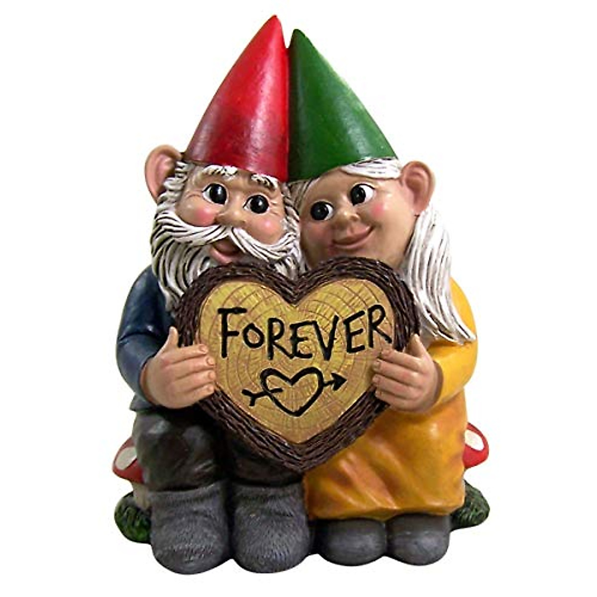 Forever Gnome Old Couple Small Indoor Outdoor Garden Figurine, 6 Inch