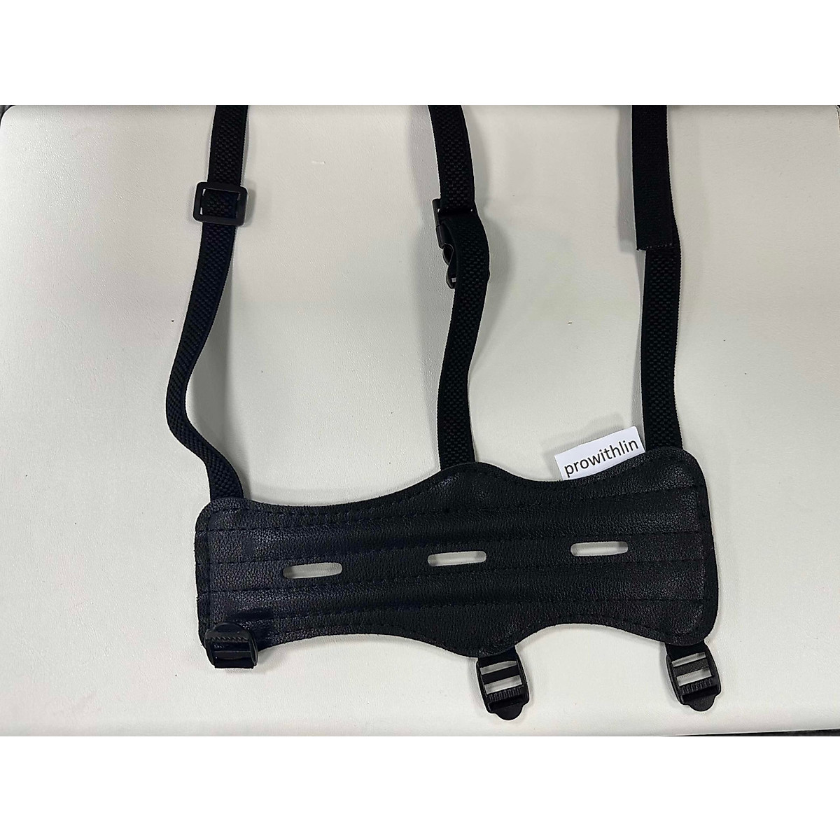 2 Pack Archery Arm Guard, Archery Bracer/Archery Cowhide Leather Forearm Protector w/Bow Range with 4-Strap Buckles, Arm Guard for Archer Hunter