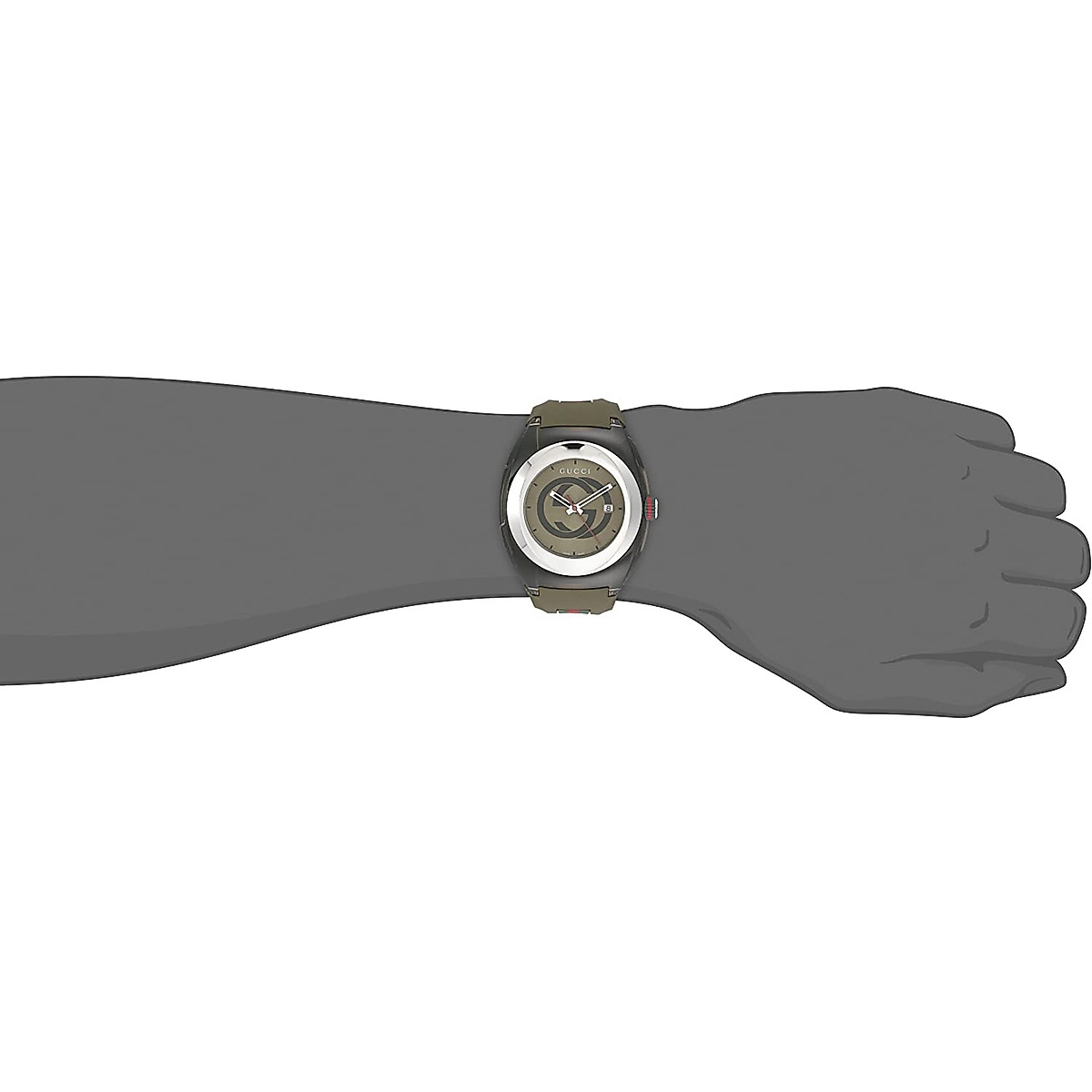 Gucci SYNC XXL Khaki Watch(Model:YA137106)