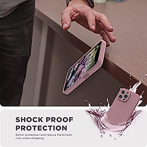 SURPHY Designed for iPhone 14 Pro Max Case with Screen Protector, (with Camera Protection + Soft Microfiber Lining) Liquid Silicone Phone Case, Lilac Purple
