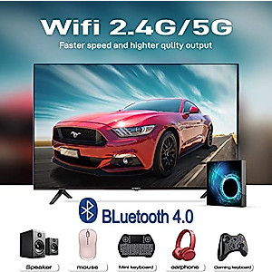SGH Android TV Box 10.0 2GB RAM 16GB ROM 4K 3D RK3318 Bluetooth 4.0 Quad-Core Cortex-A53 64 Bits Smart TV Box Support 2.4G/5G Dual WiFi Ultra HD H265