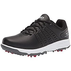 Skechers Women's Go Jasmine Spiked Waterproof Golf Shoe, Black, 8.5